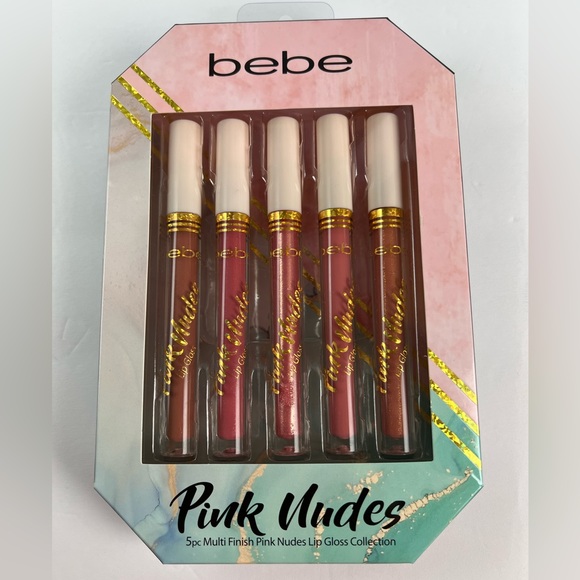 bebe | Makeup | Bebe 5 Piece Set Lip Gloss Multi Finish Pink Nudes ...